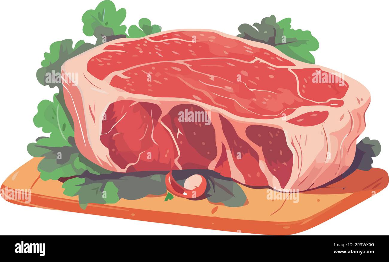 Grilled steak bacon salad Stock Vector Images - Alamy