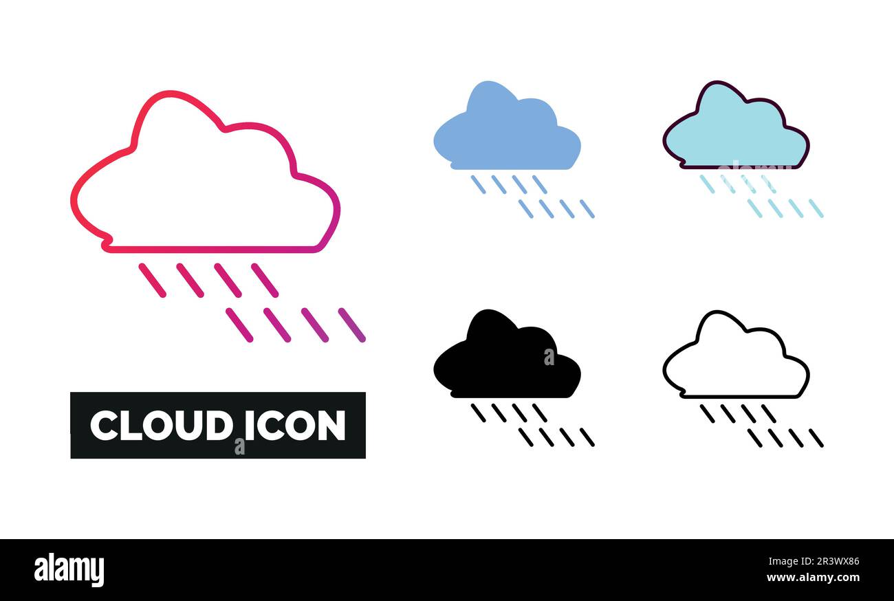 Icon vector cloud lineal Stock Vector Images - Alamy