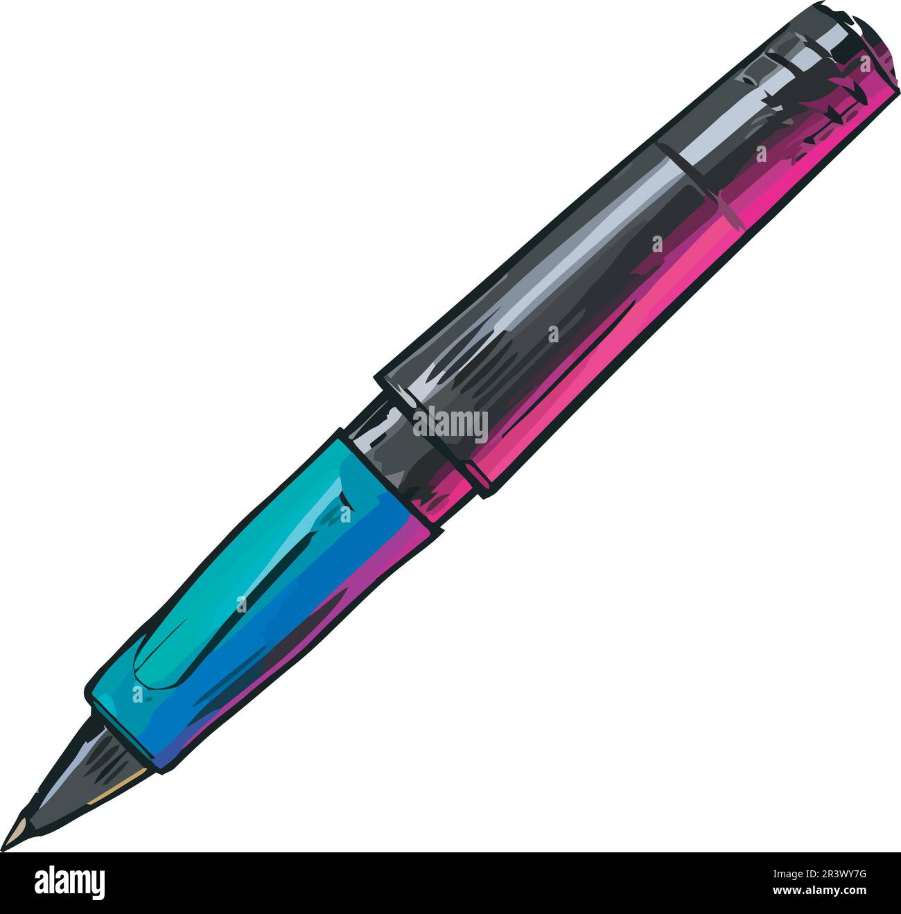 Handwriting activity with pen close up Stock Vector Image & Art - Alamy