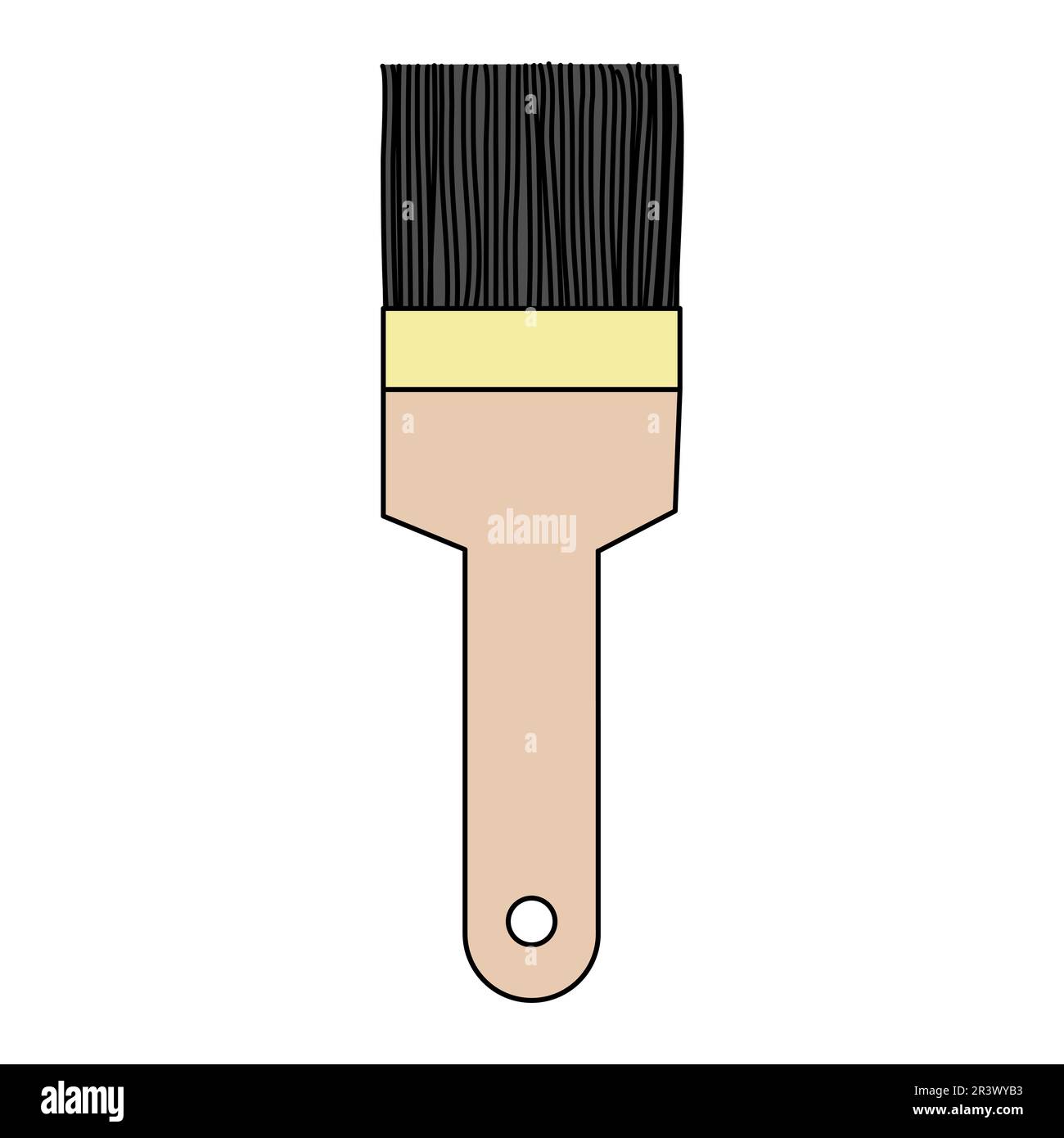 Paint brush tool icon, doodle style vector illustration Stock Vector ...