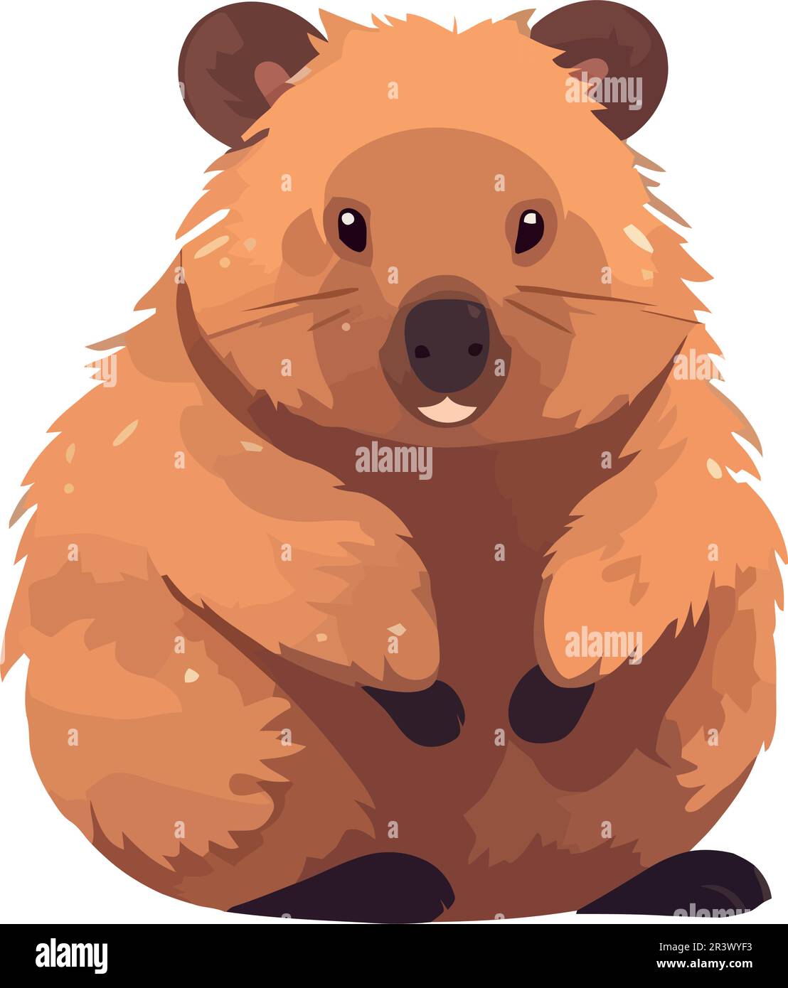 cute beaver rodent animal character Stock Vector Image & Art - Alamy
