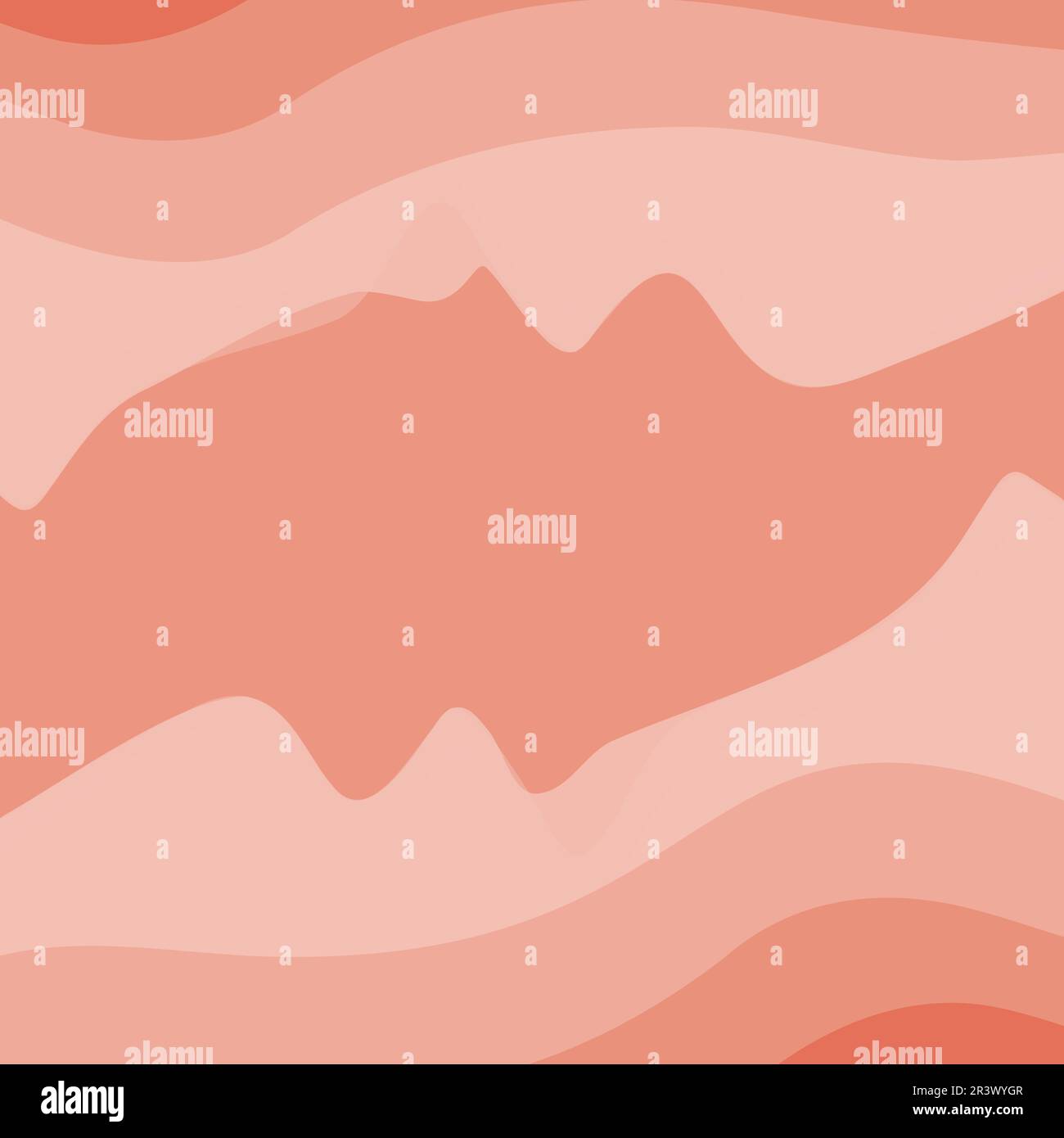 Abstract rectangular frame with top and bottom pattern of wavy lines in ...