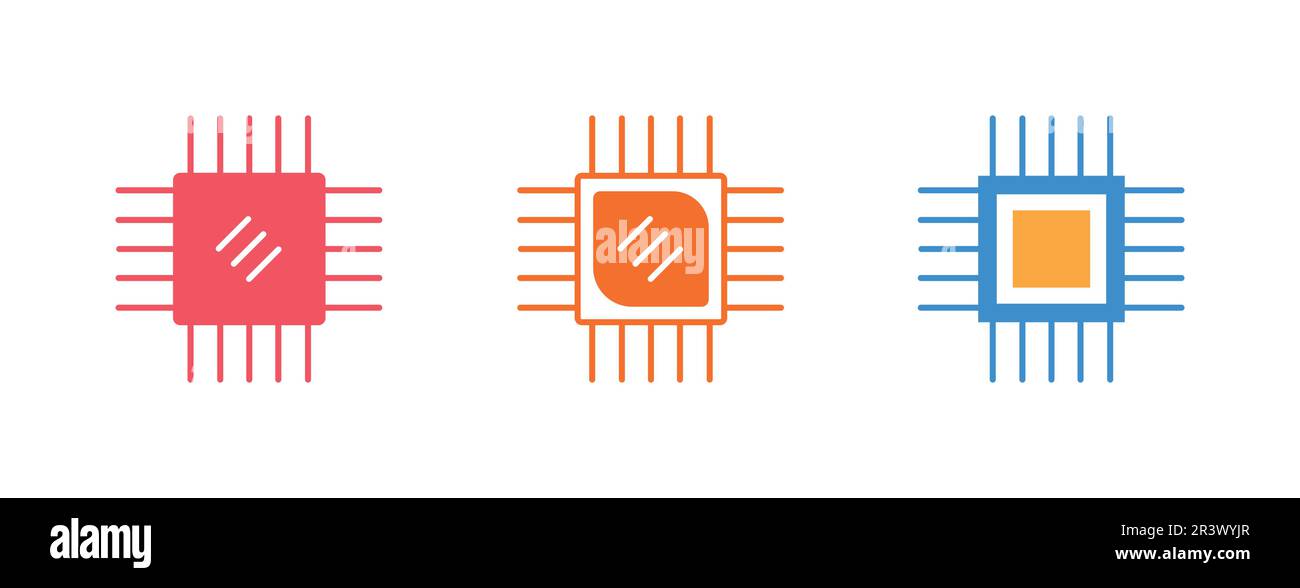 Flat Chip Icon Symbol Vector Illustration Stock Vector Image & Art - Alamy