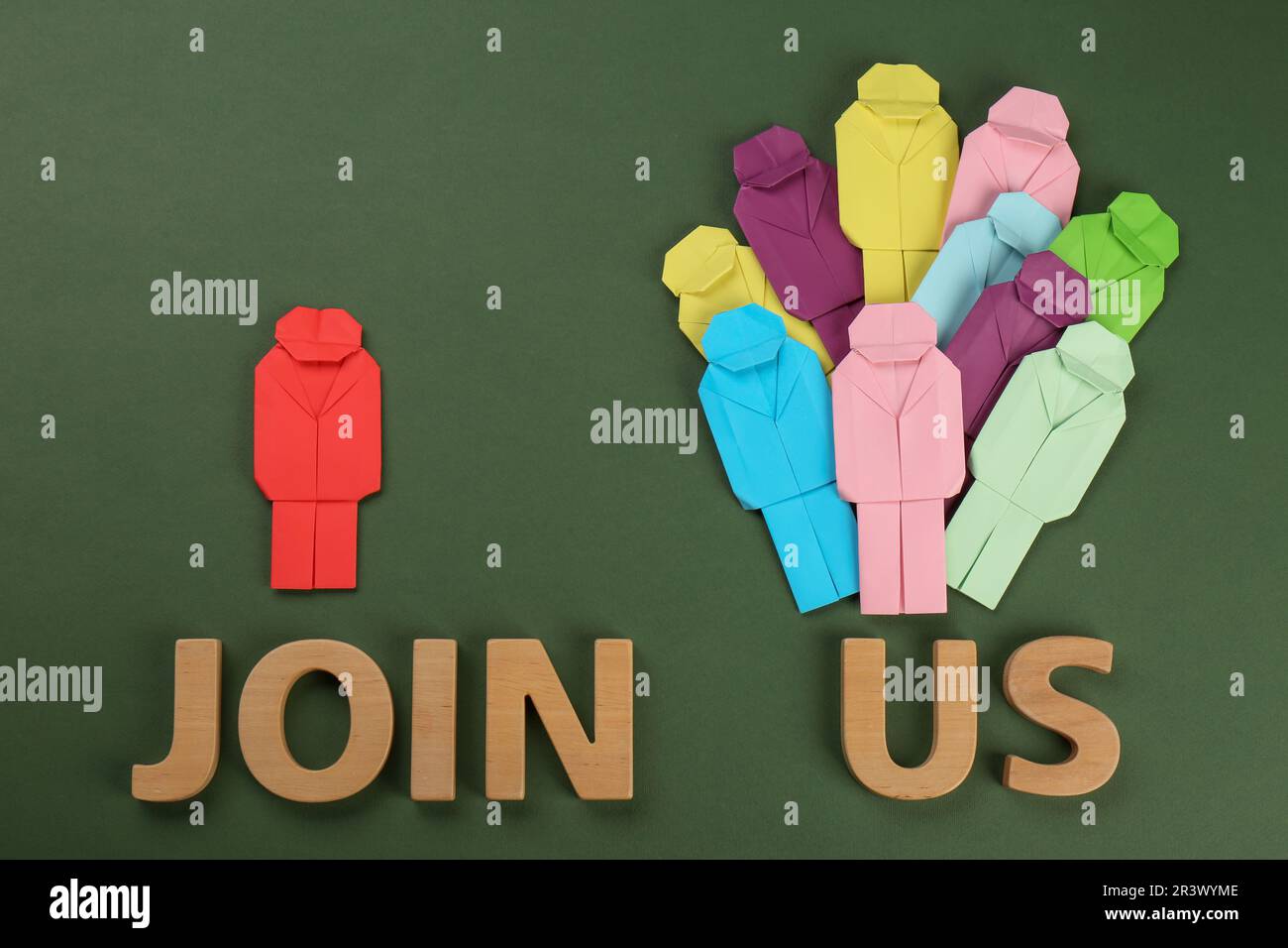 Recruitment process, job competition concept. Flat lay composition with ...