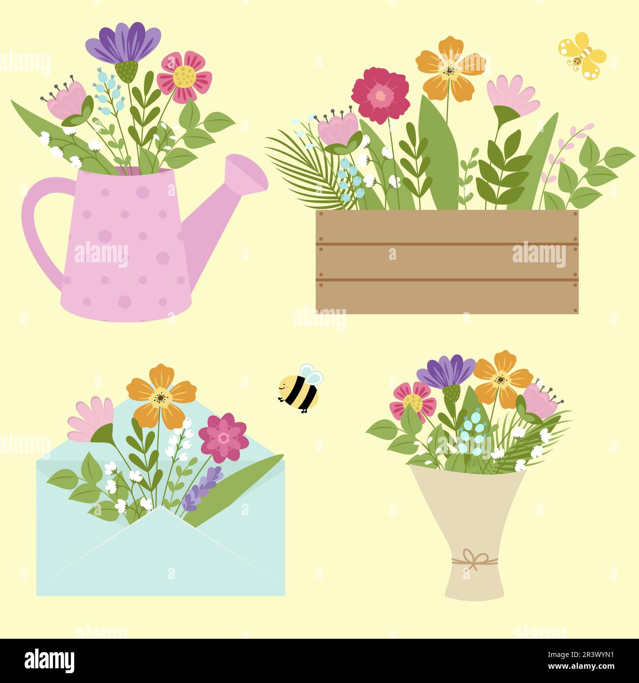 Box Stock Vector Floral