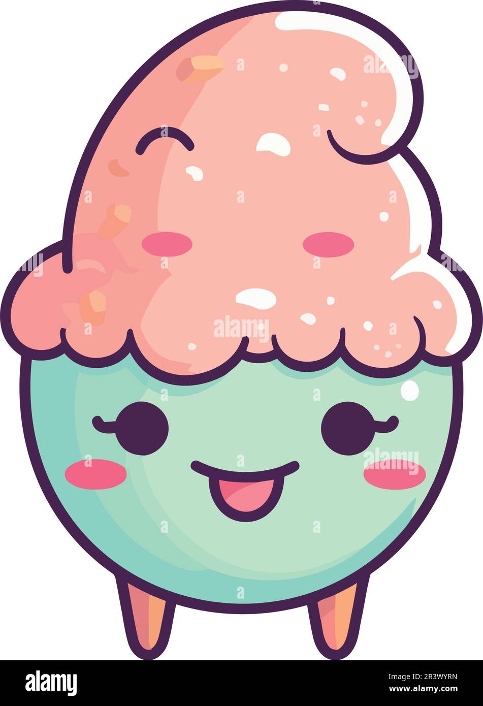 sweet cupcake kawaii style character Stock Vector Image & Art - Alamy