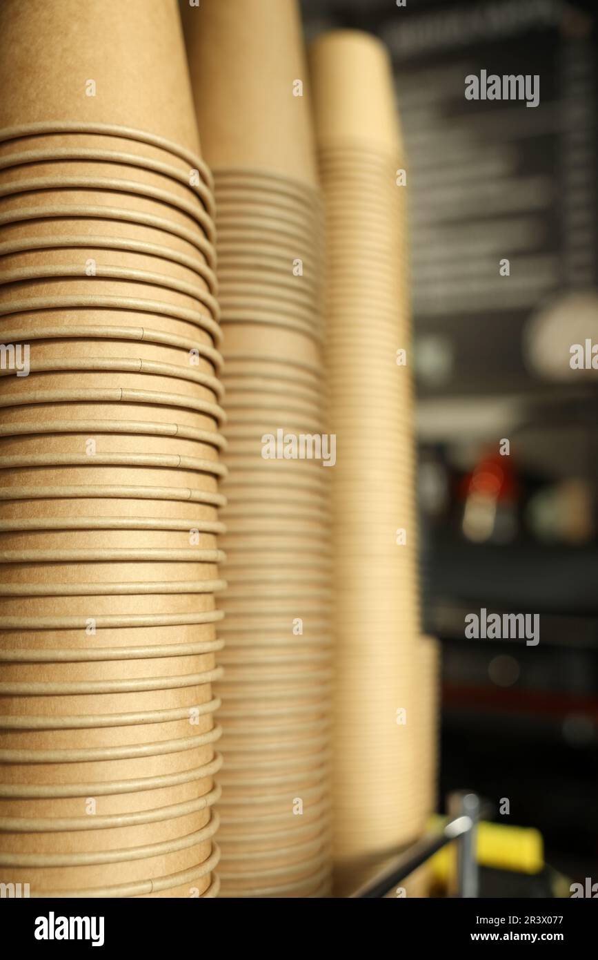 Stacks disposable paper coffee hi-res stock photography and images - Alamy