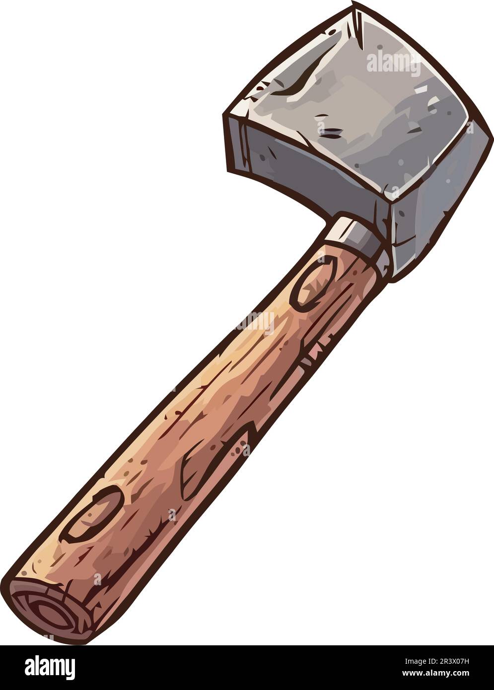 Sharp old axe handle for cutting wood Stock Vector Image & Art - Alamy