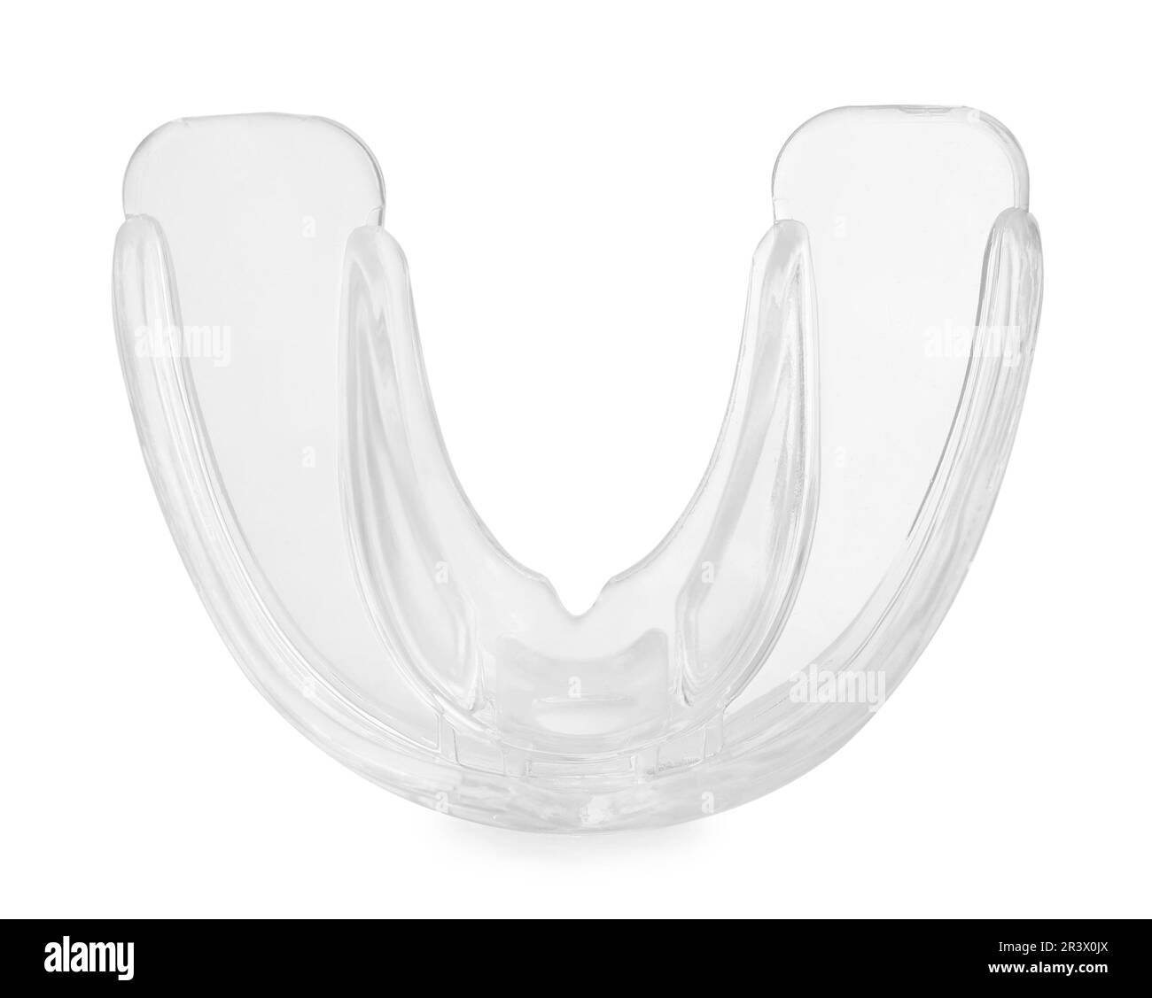Transparent dental mouth guard isolated on white. Bite correction Stock ...