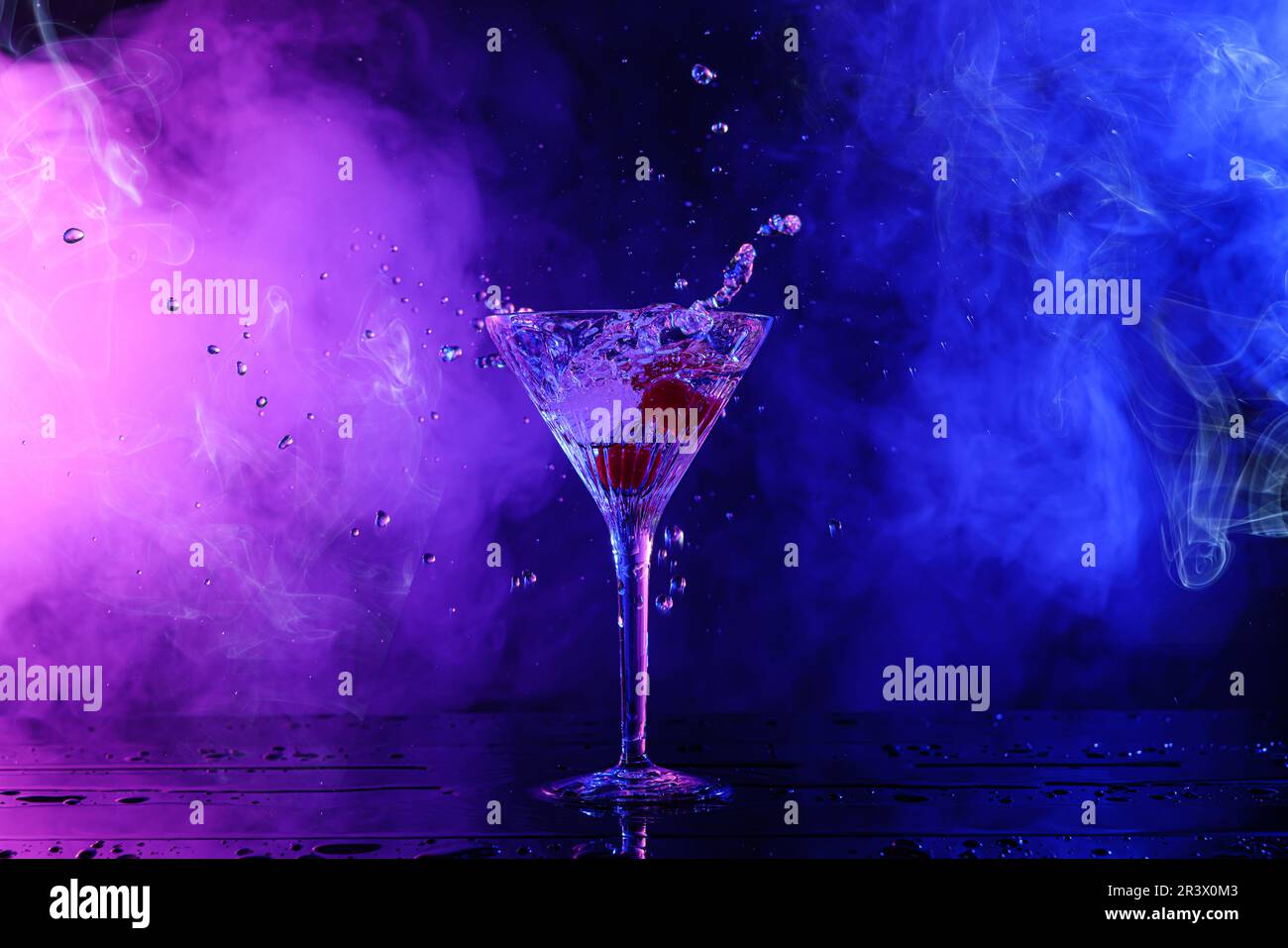 Martini glass smoke on background hi-res stock photography and images ...