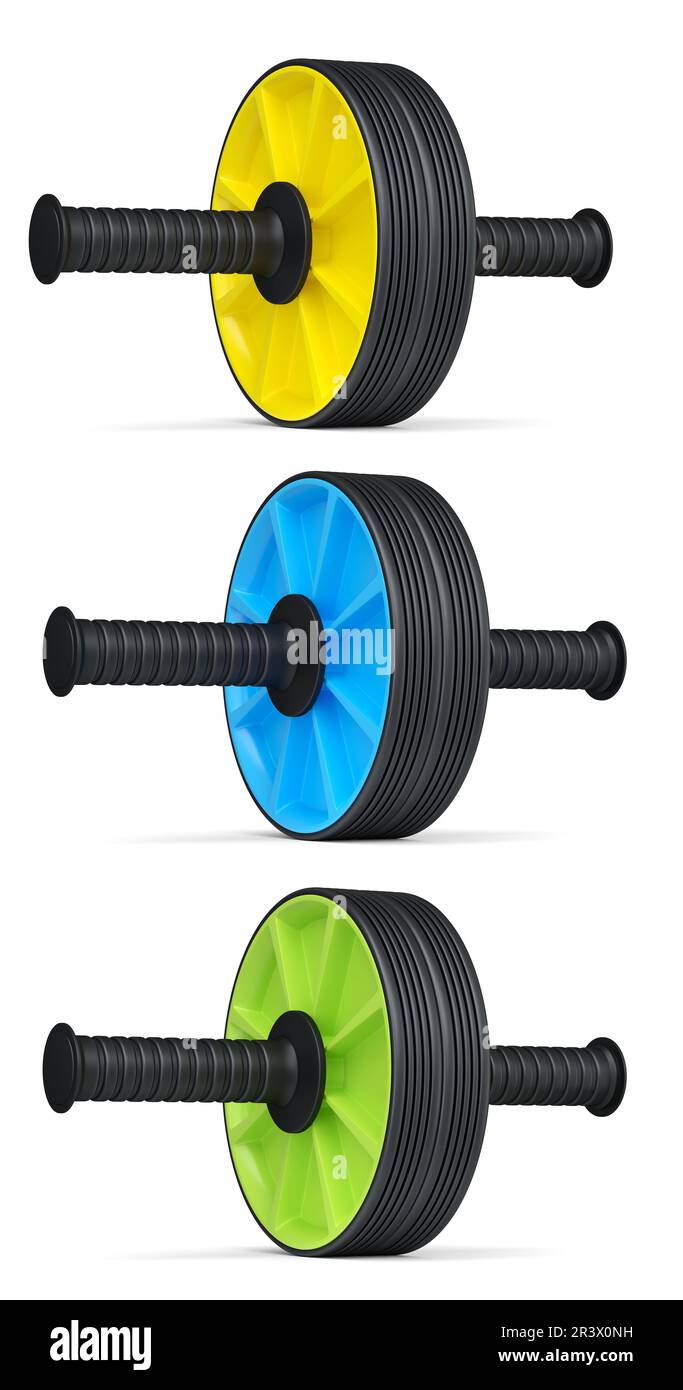 Set of AB rollers for abdominal muscles isolated on white background ...