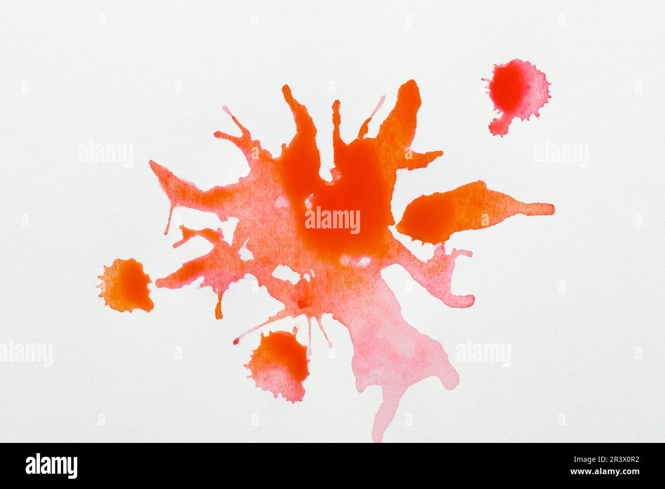 Ink blot red orange splatter hi-res stock photography and images - Alamy