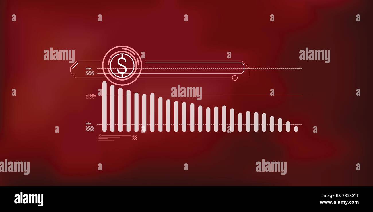 Abstract infographics about the fall of the dollar price Stock Vector ...