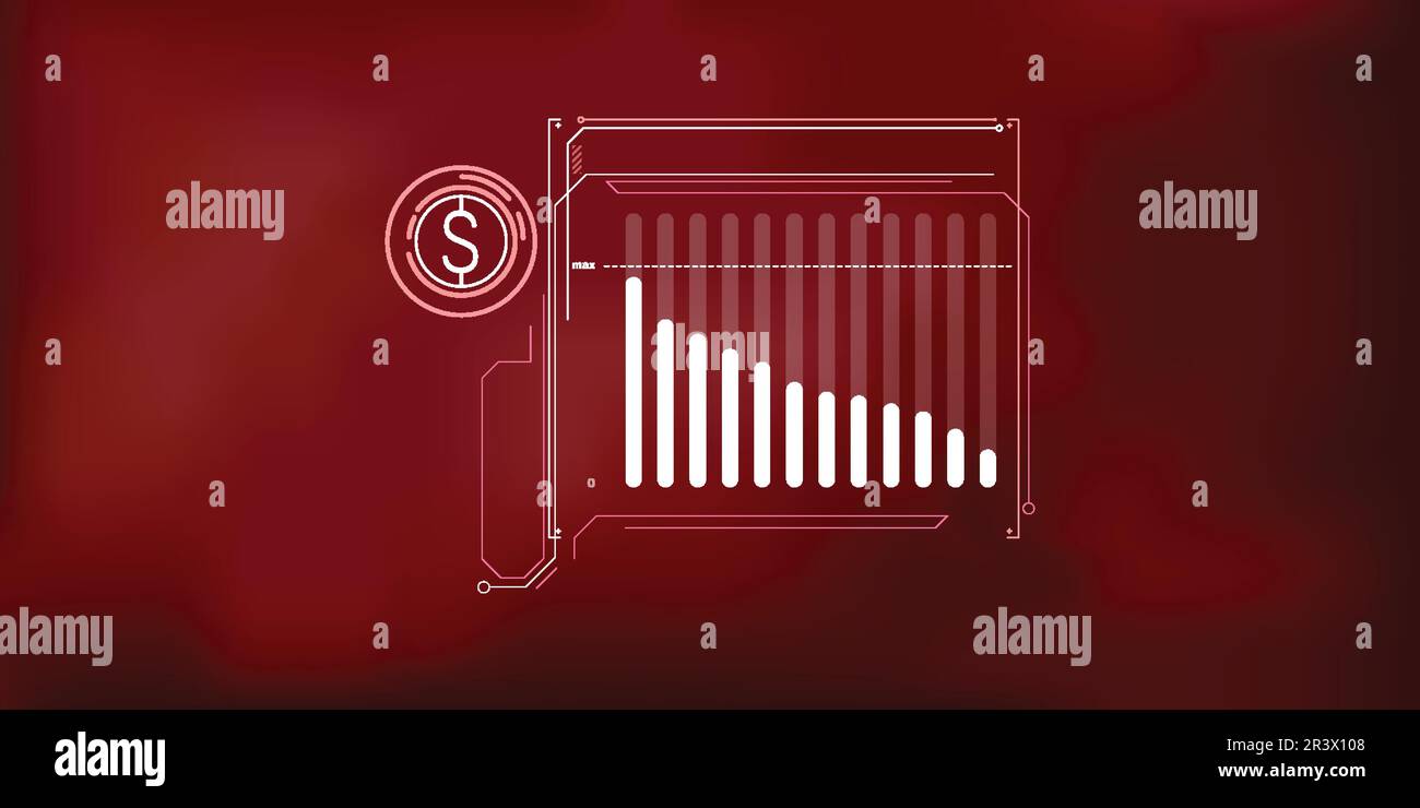 Abstract simple infographics about dollar price fall Stock Vector Image ...