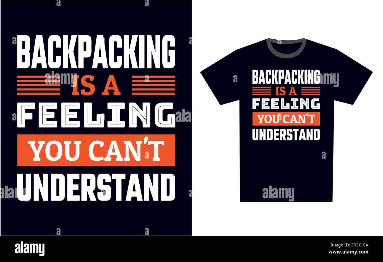 Backpacking T Shirt Design Template Vector Stock Vector Image & Art - Alamy