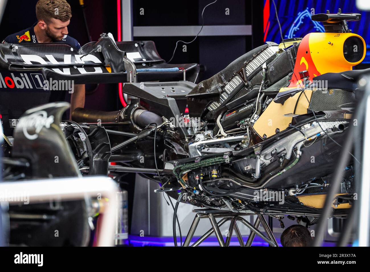 Monaco. May 25, 2023. Red Bull Racing RB19, mechanical detail of the ...