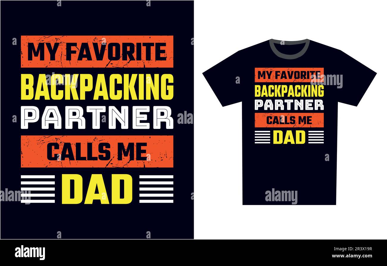 Backpacking T Shirt Design Template Vector Stock Vector Image & Art - Alamy