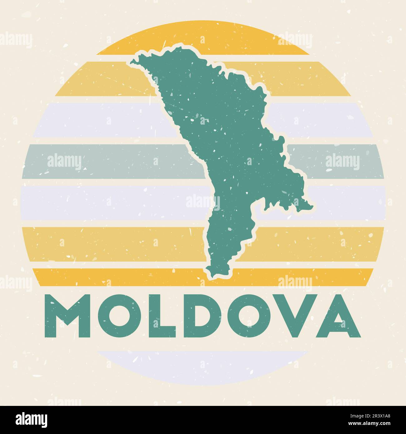 Moldova logo. Sign with the map of the country and colored stripes ...