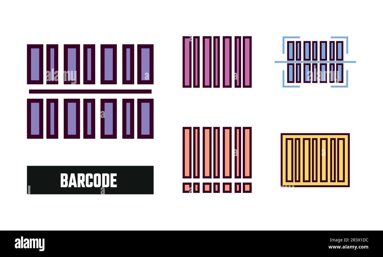 Barcode Icon Set Vector Illustration Stock Vector Image & Art - Alamy