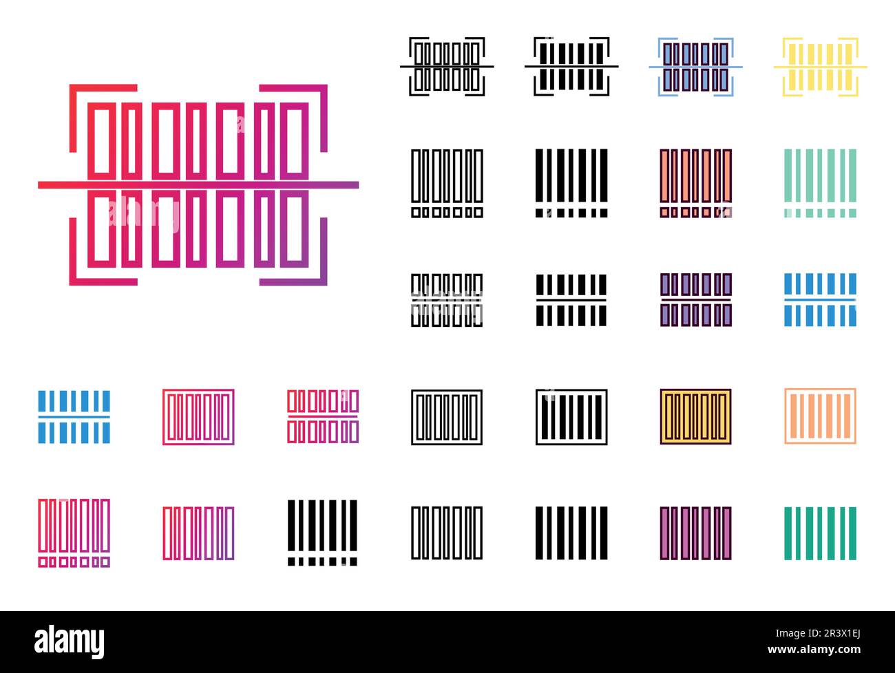 Barcode Icon Set Vector Illustration Stock Vector Image & Art - Alamy