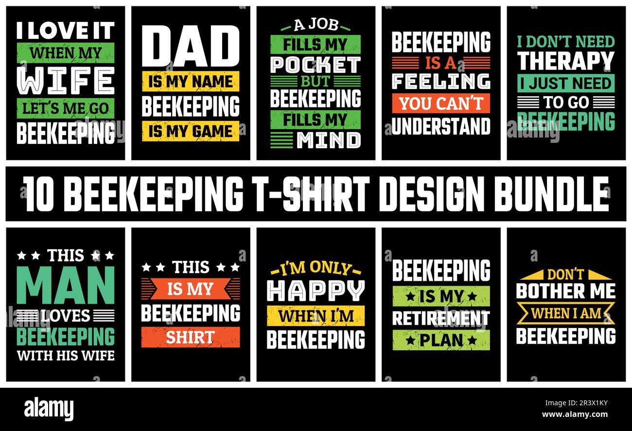 Beekeeping T Shirt Design Set Vector Stock Vector Image & Art - Alamy