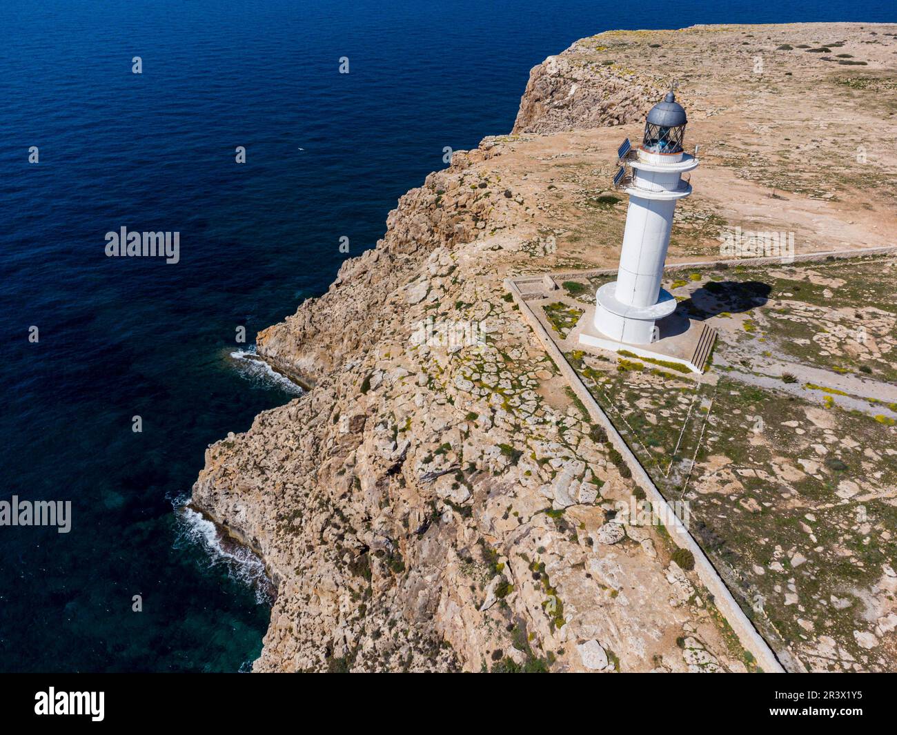 Cap Barbaria lighthouse Stock Photo - Alamy