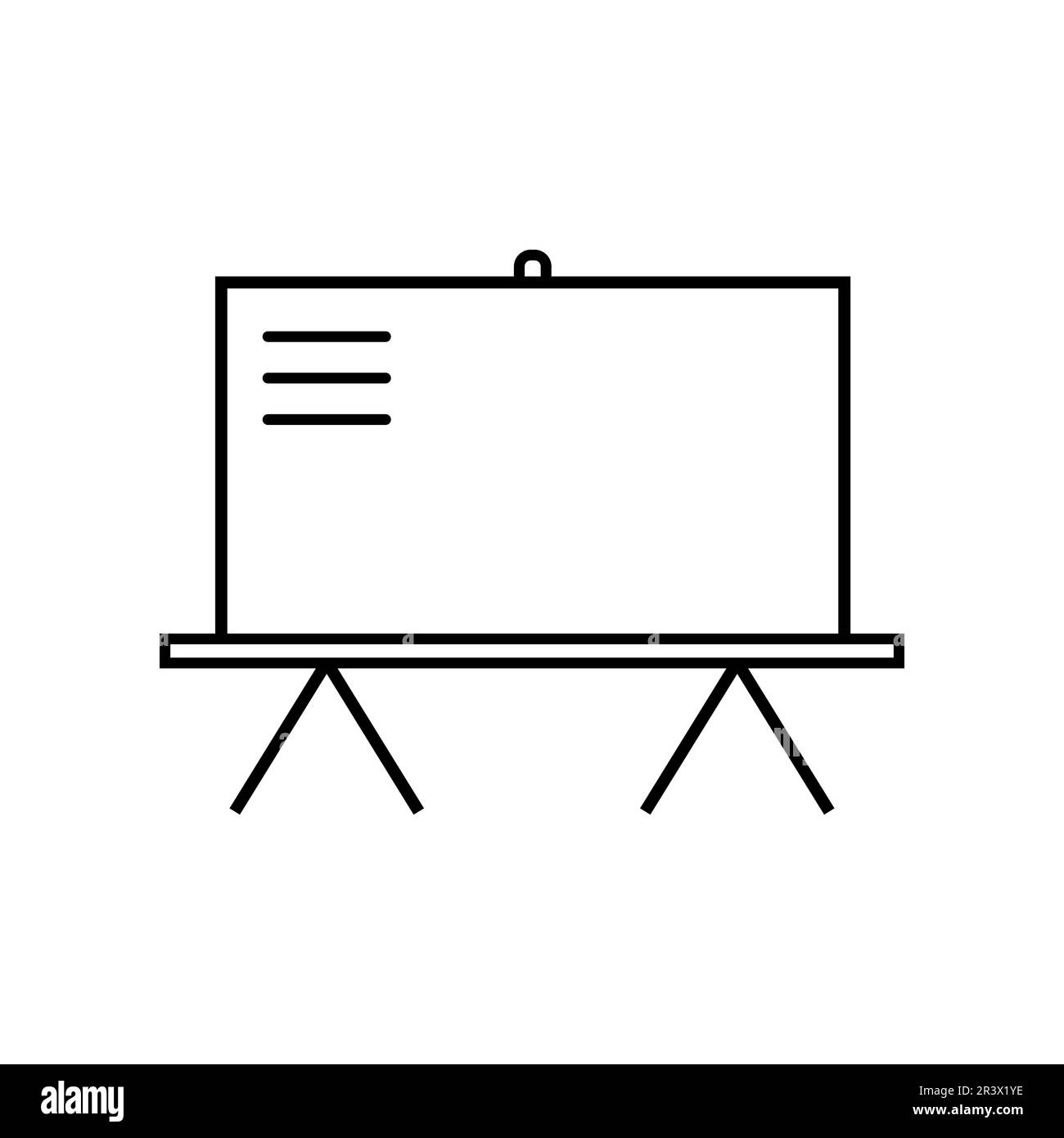 Blackboard Lineal Icon Symbol Vector. Black Outline Blackboard Icon ...