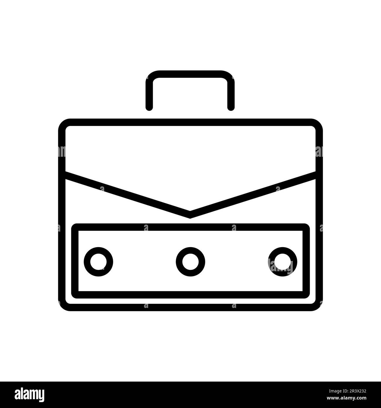 Briefcase Lineal Icon Symbol Vector. Black Outline Briefcase Icon Stock ...