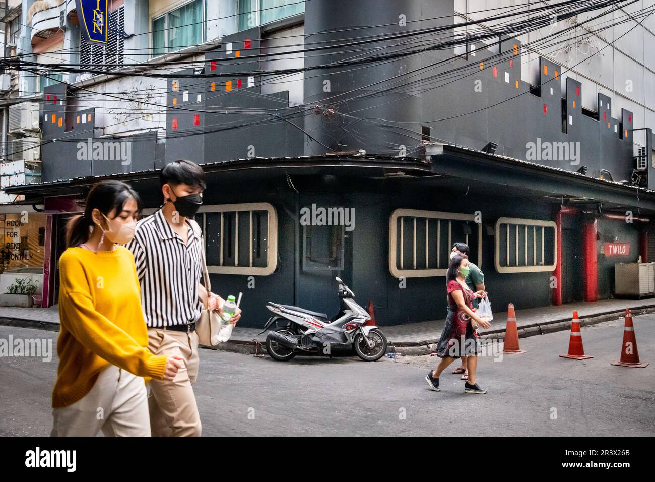 A view of Soi 2 Patpong showing the gogo bar Bada Bing. People ...