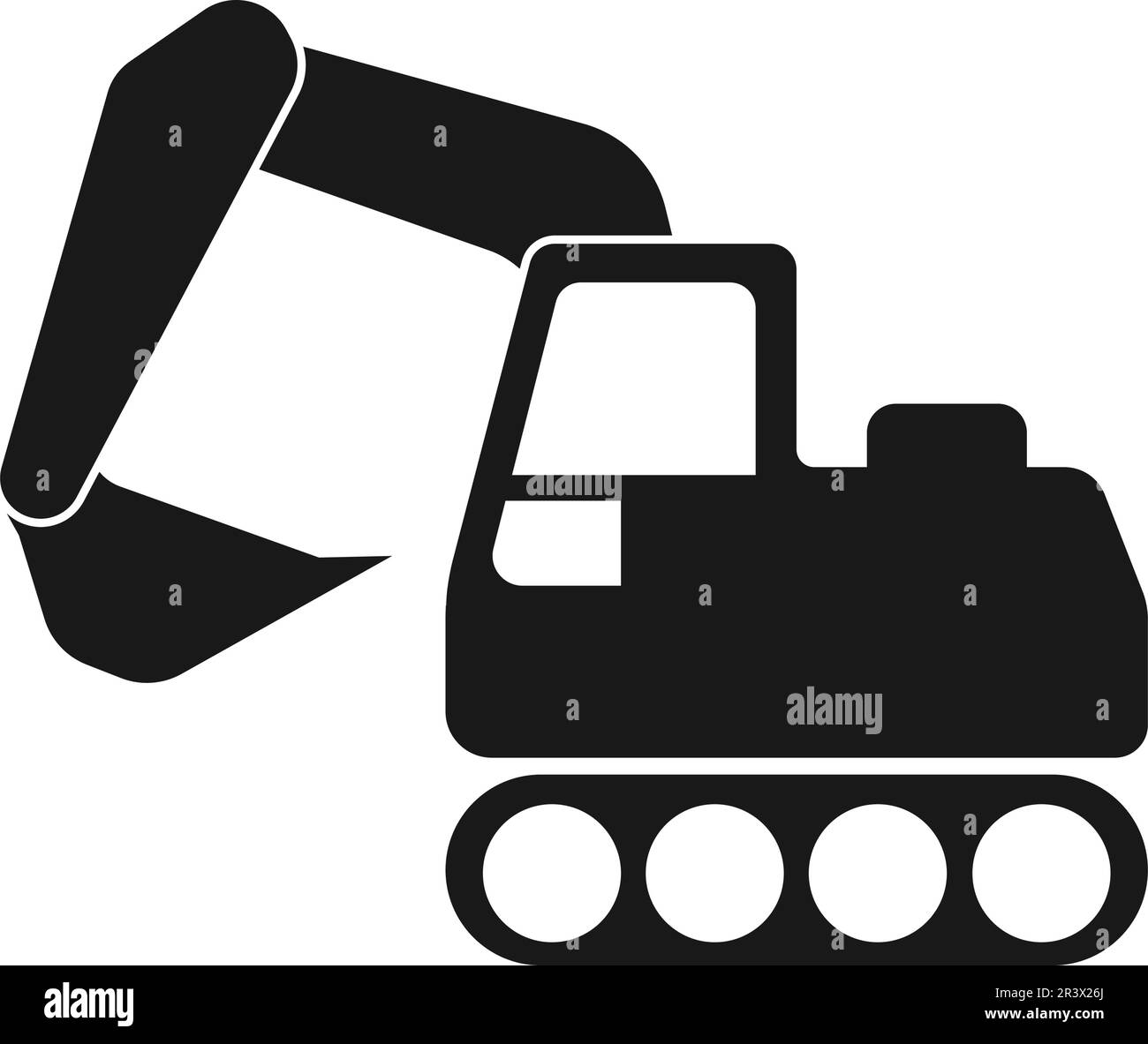 Construction site excavator concrete Stock Vector Images - Alamy