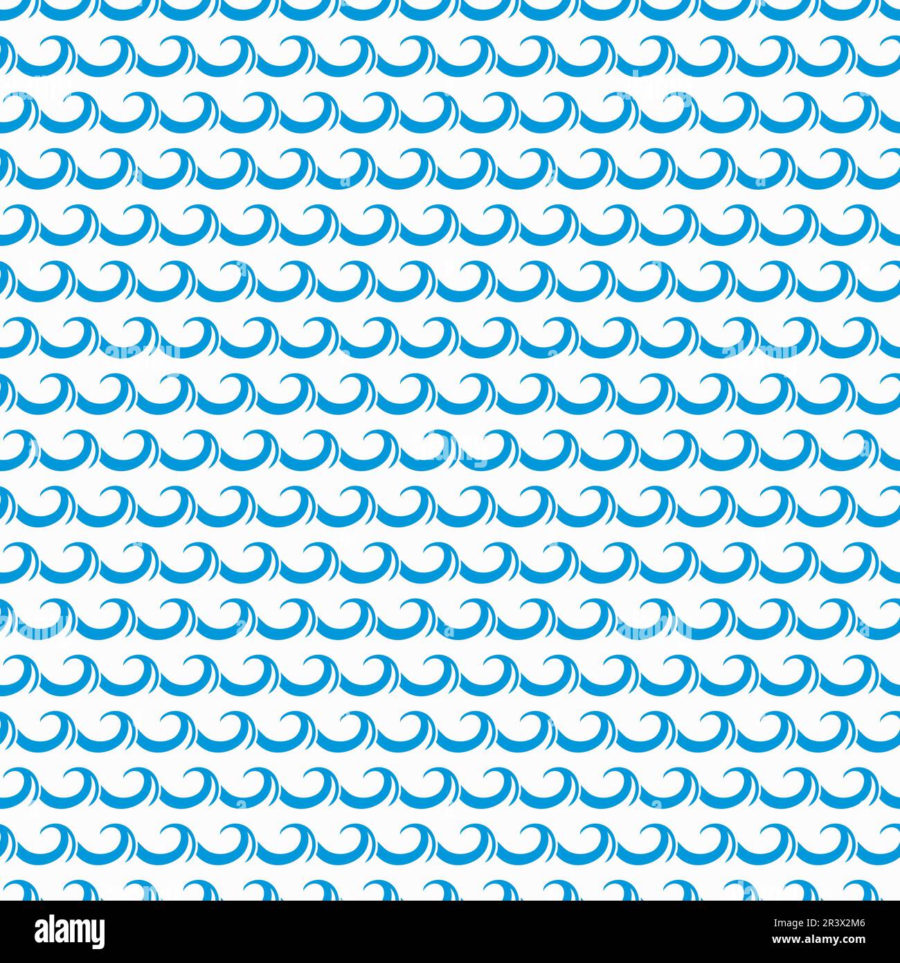 Sea and ocean blue waves seamless pattern. Vector background with water ...