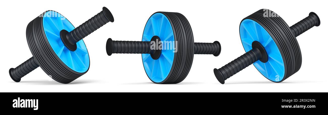 Set of AB rollers for abdominal muscles isolated on white background ...