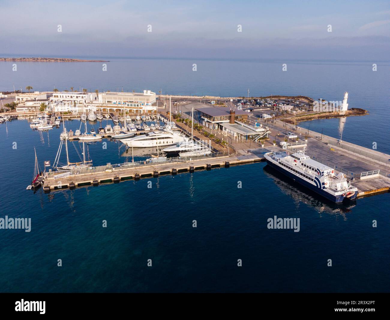 La Savina port Stock Photo - Alamy