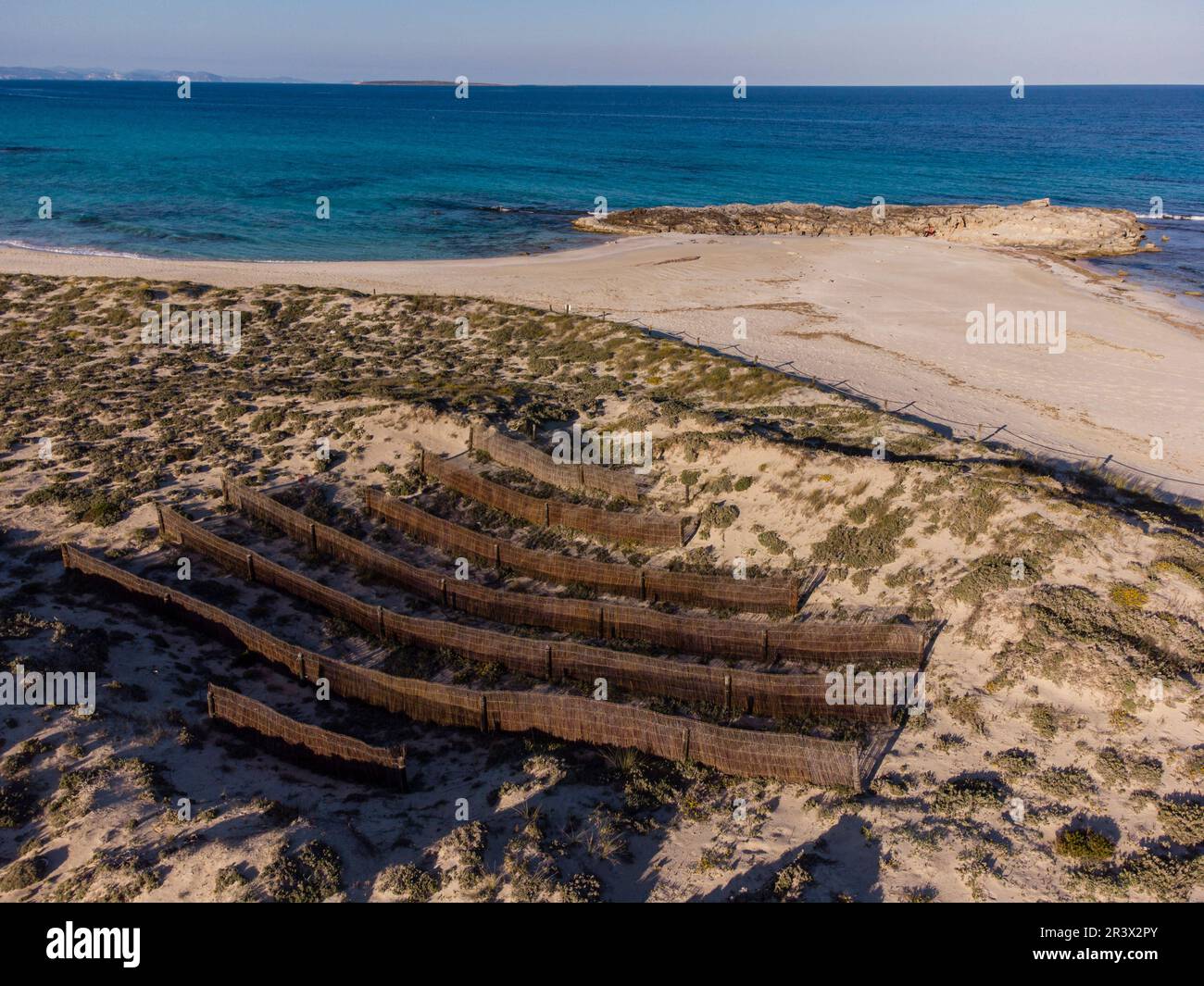 Barriers for dune protection Stock Photo - Alamy
