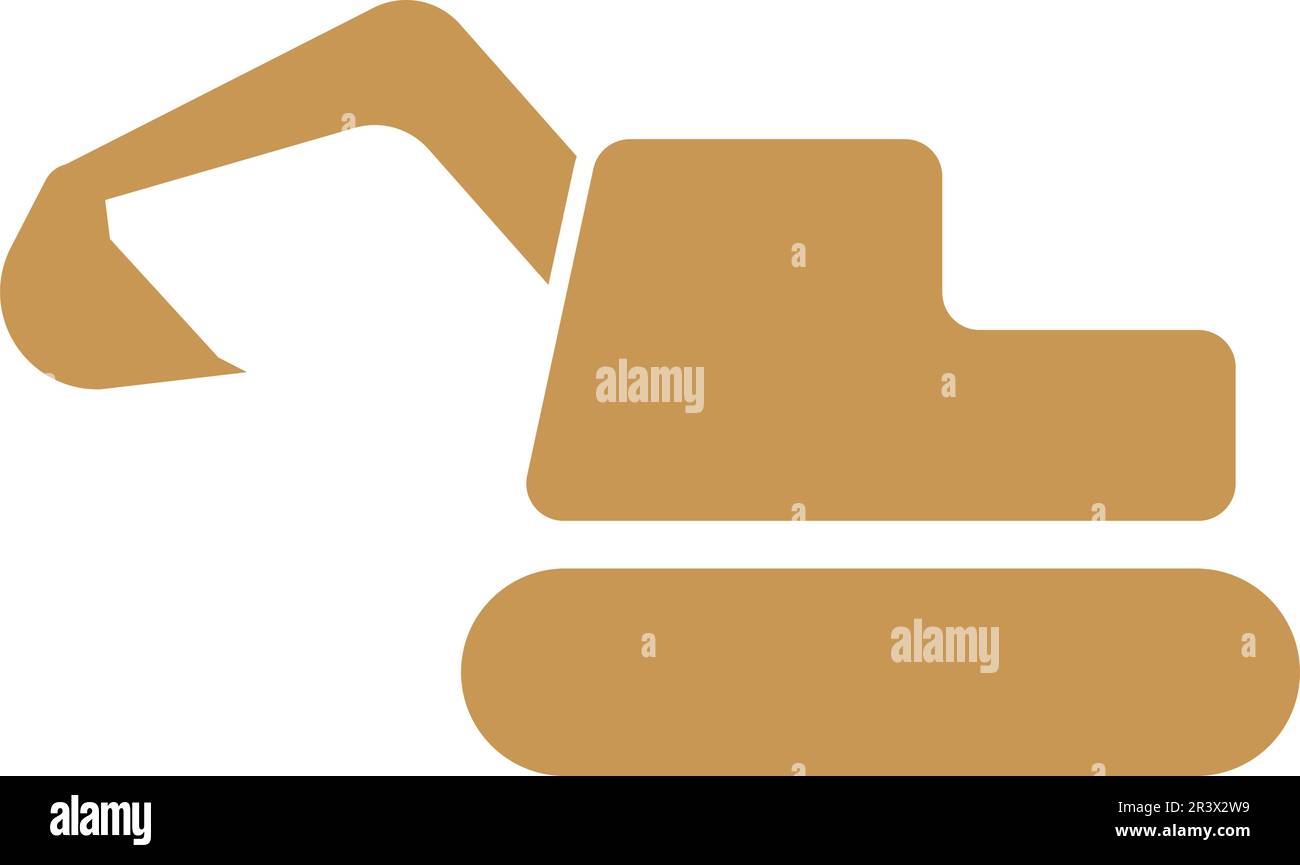 Work excavator construction site Stock Vector Images - Alamy