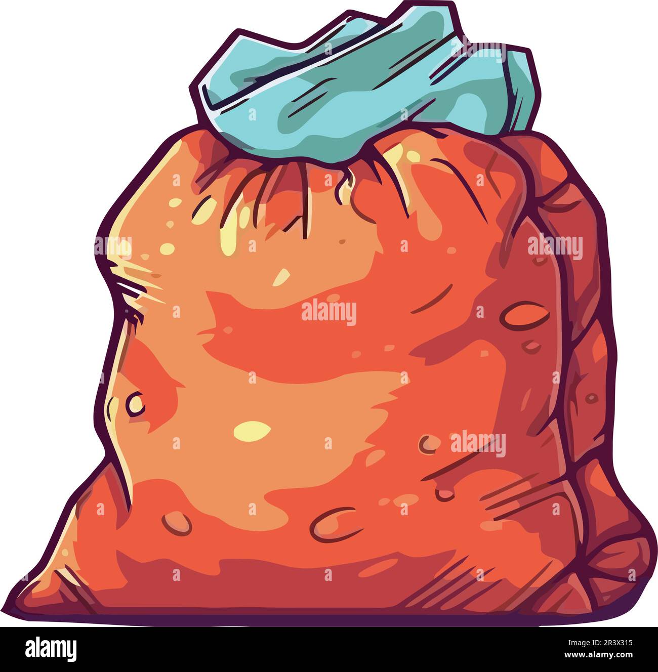orange bag garbage packing icon Stock Vector Image & Art - Alamy