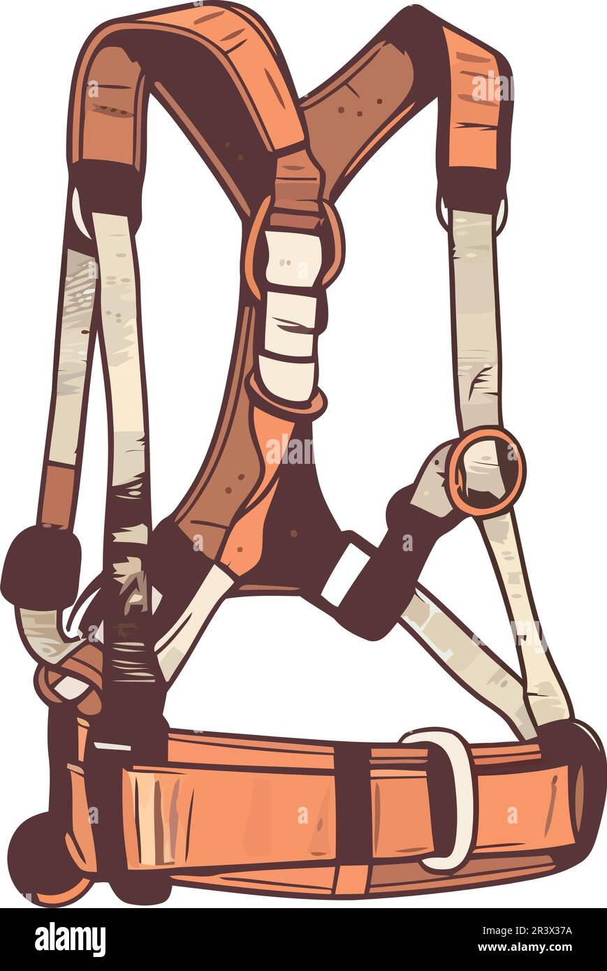 orange safety harness tool icon Stock Vector Image & Art - Alamy