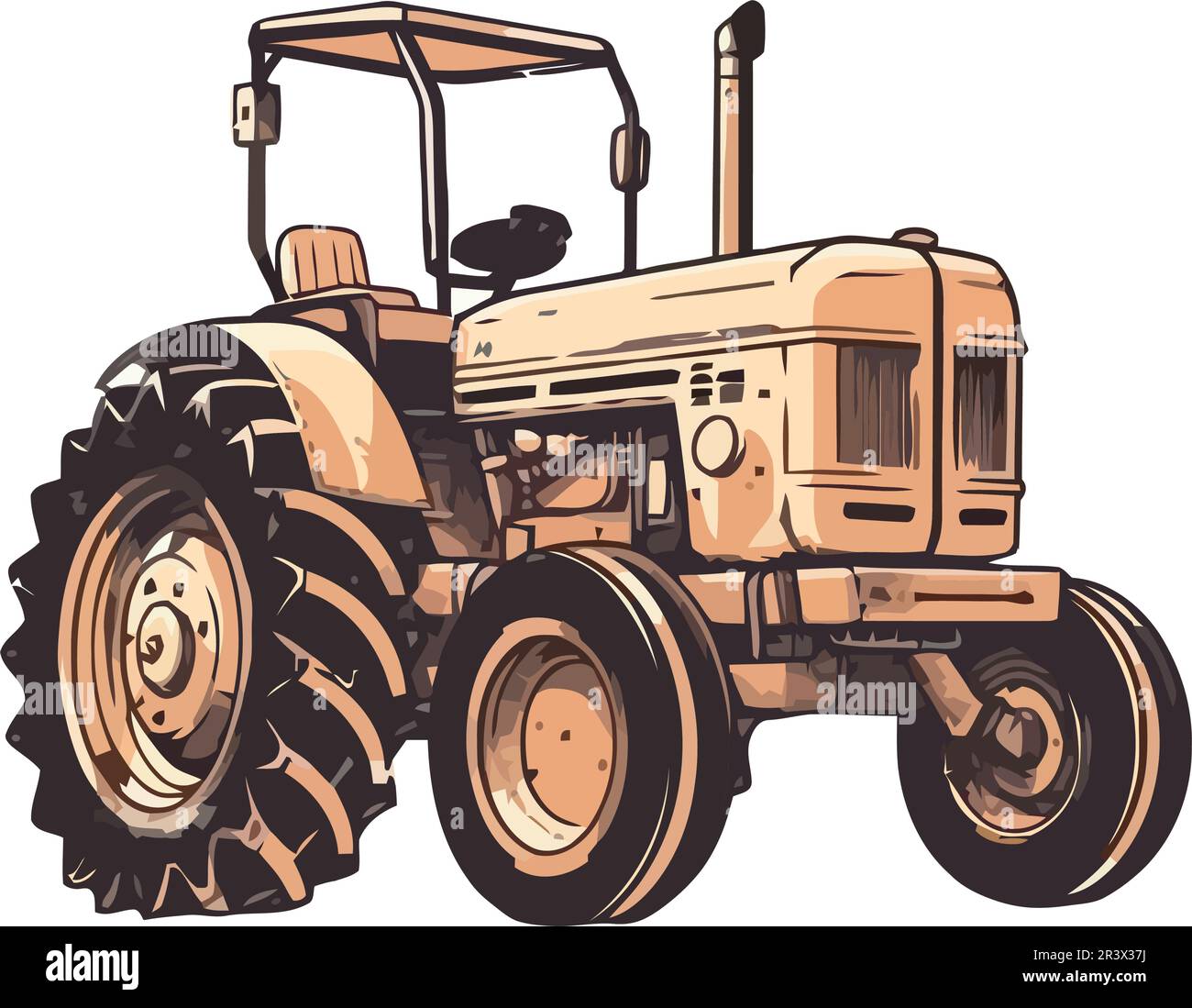 Bulldozer working land Stock Vector Images - Alamy