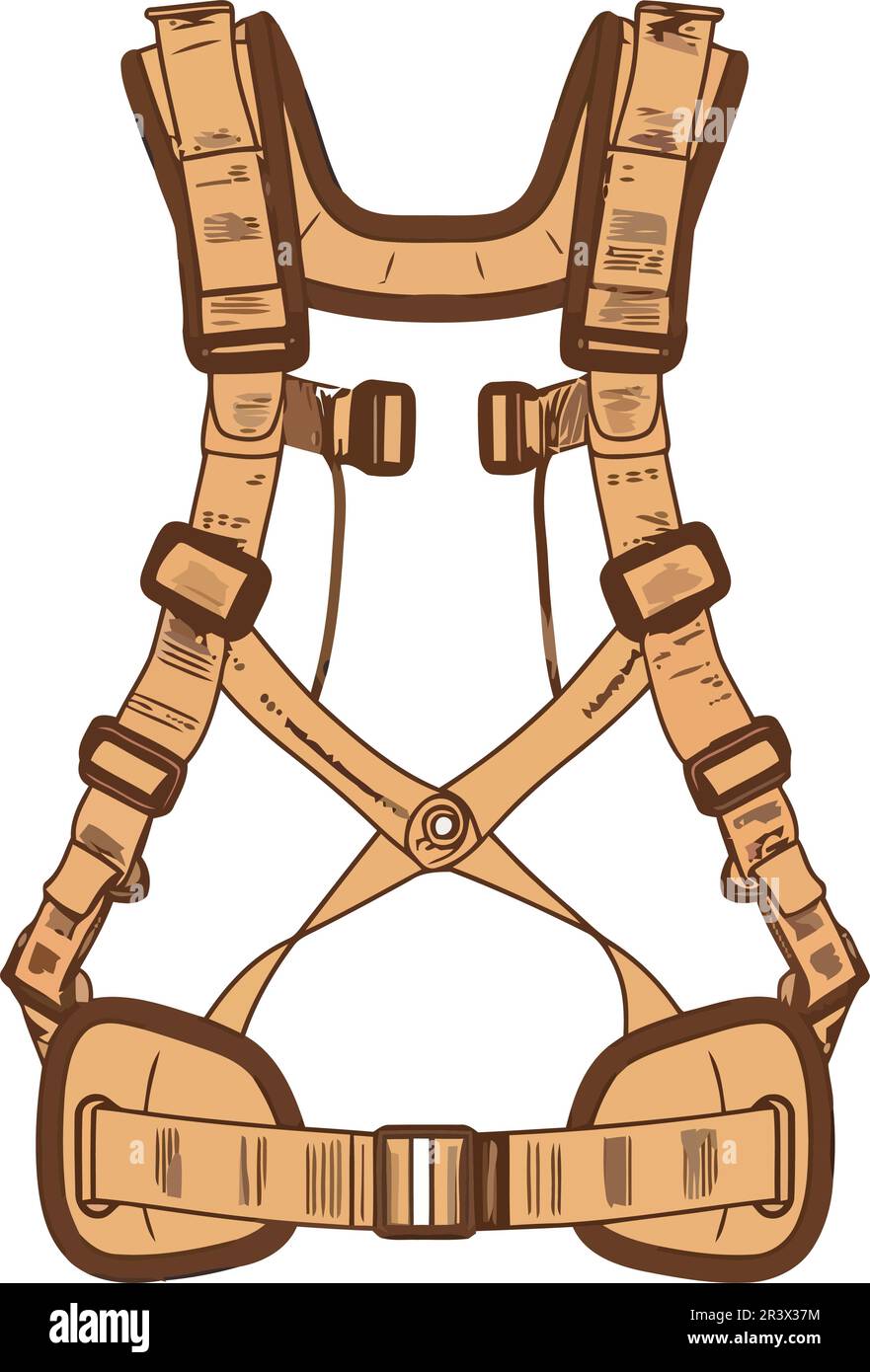 yellow safety harness tool icon Stock Vector Image & Art - Alamy