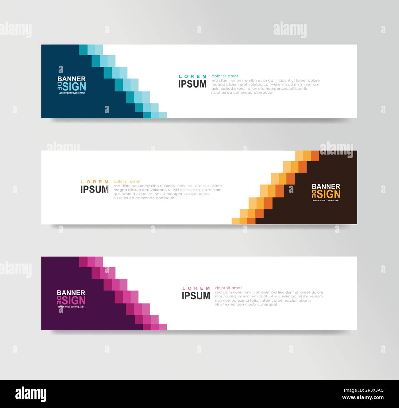 Templates of horizontal web banner website header SEO ads flyer ...