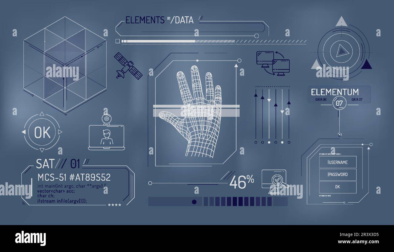 Set of infographic elements about satellite internet and network ...