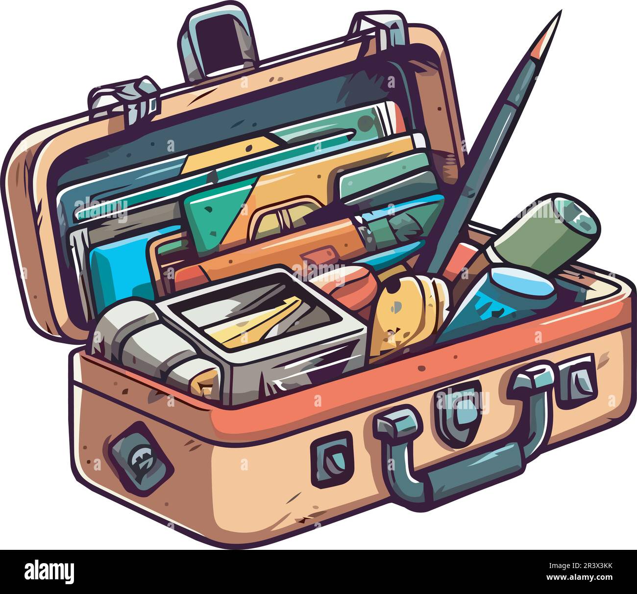 Travel with ease using a sturdy suitcase Stock Vector Image & Art - Alamy