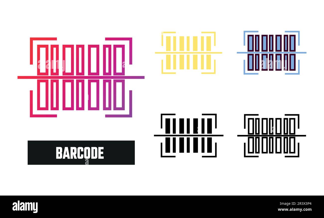 Barcode Icon Set Vector Illustration Stock Vector Image & Art - Alamy