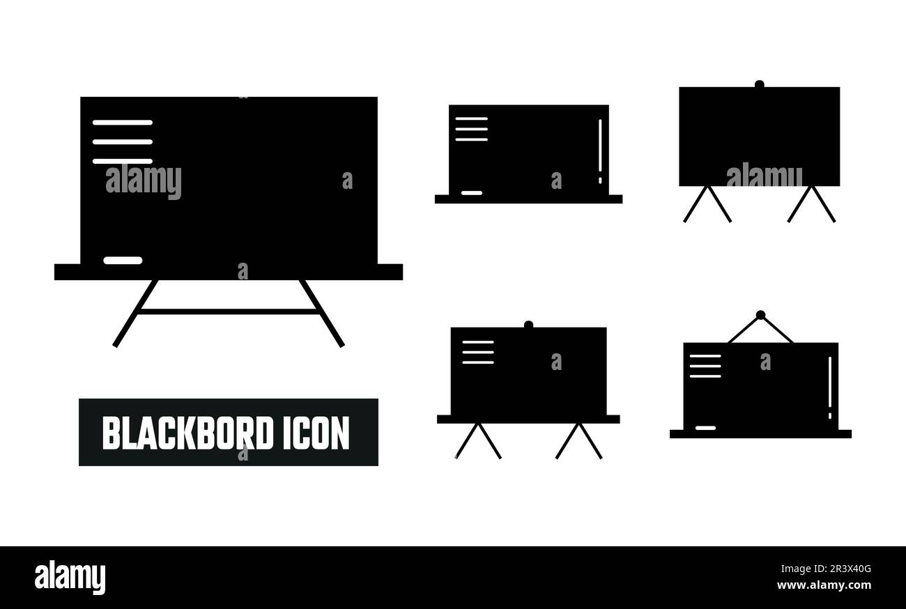 Blackboard Fill Icon Symbol Vector. Black Glyph Blackboard Icon Stock ...