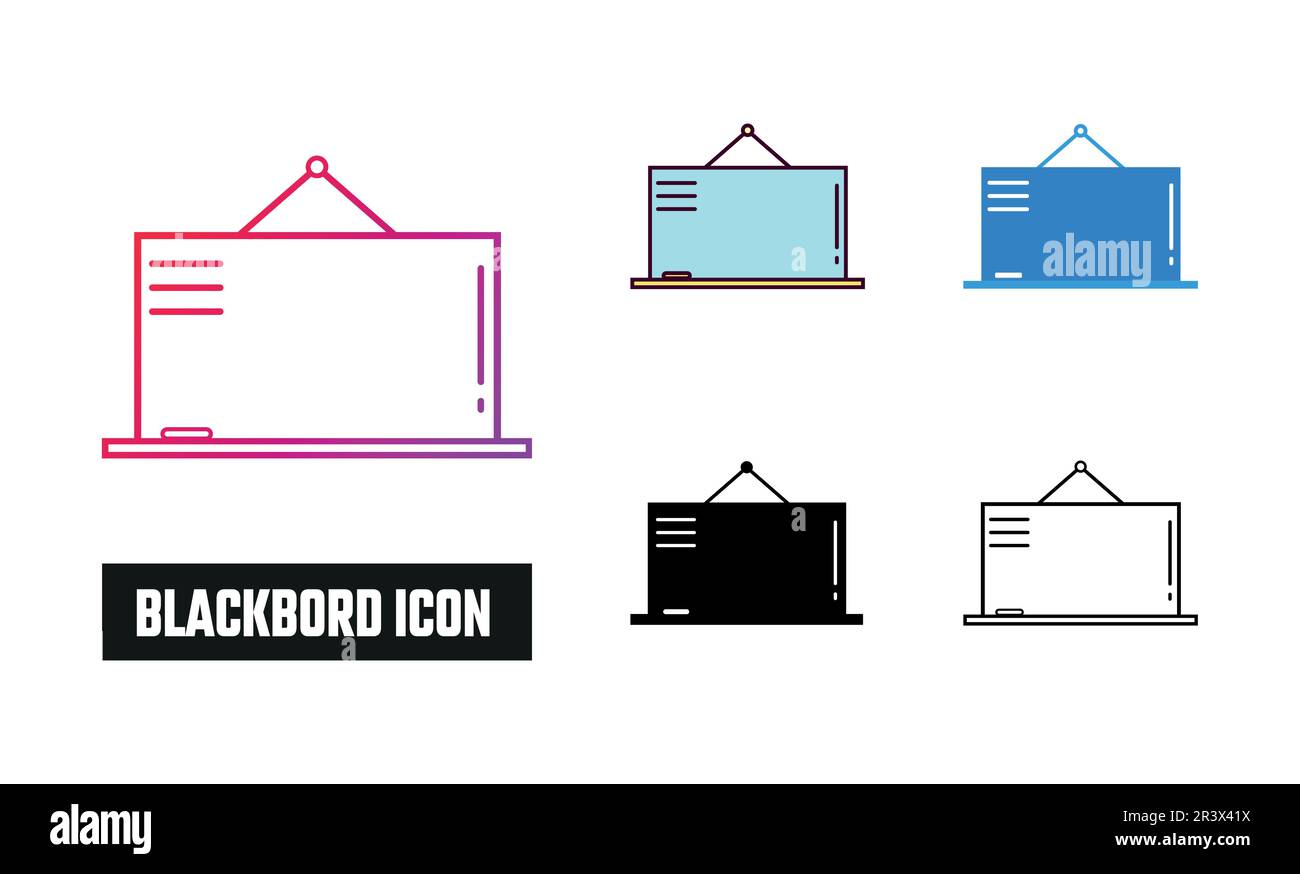 Blackboard icon hi-res stock photography and images - Alamy