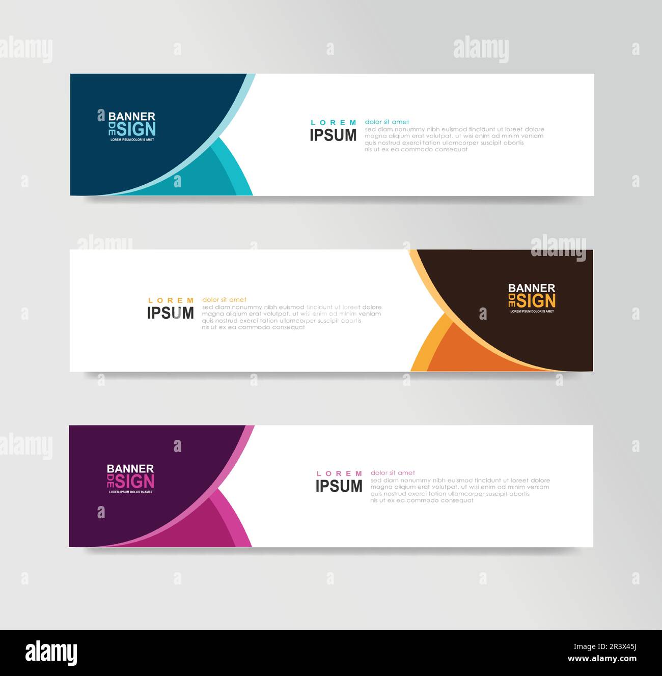 Templates of horizontal web banner website header SEO ads flyer ...