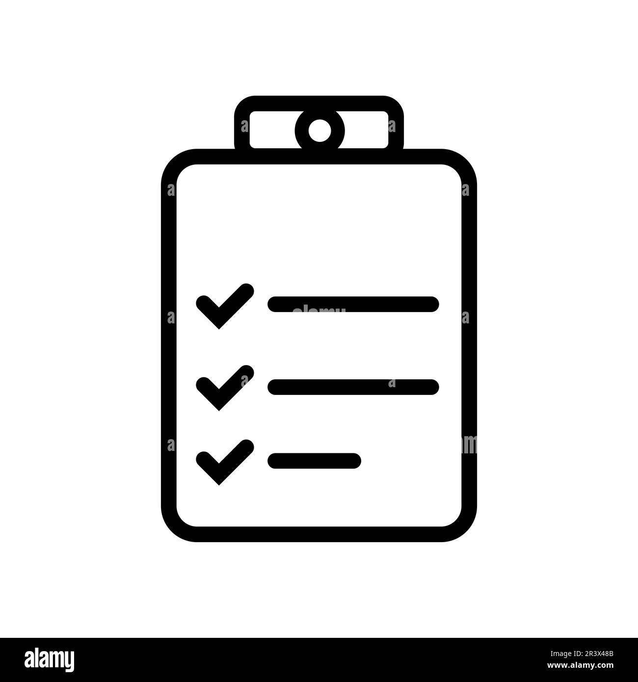 Clipboard Lineal Icon Symbol Vector. Black Outline Clipboard Icon Stock ...