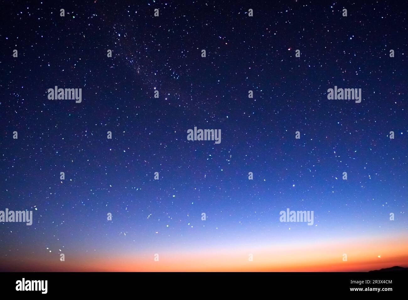 Night. Night photography where the stars are seen in the sky with ...