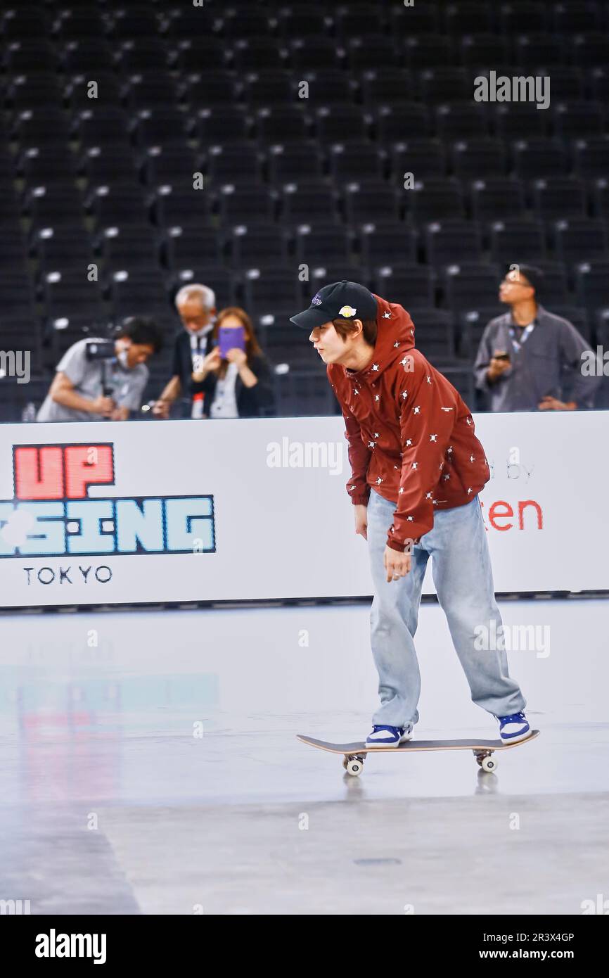 Tokyo, Japan. 25th May, 2023. Japanese professional skateboarder and ...