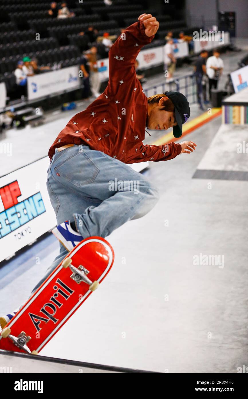 Tokyo, Japan. 25th May, 2023. Japanese professional skateboarder and ...